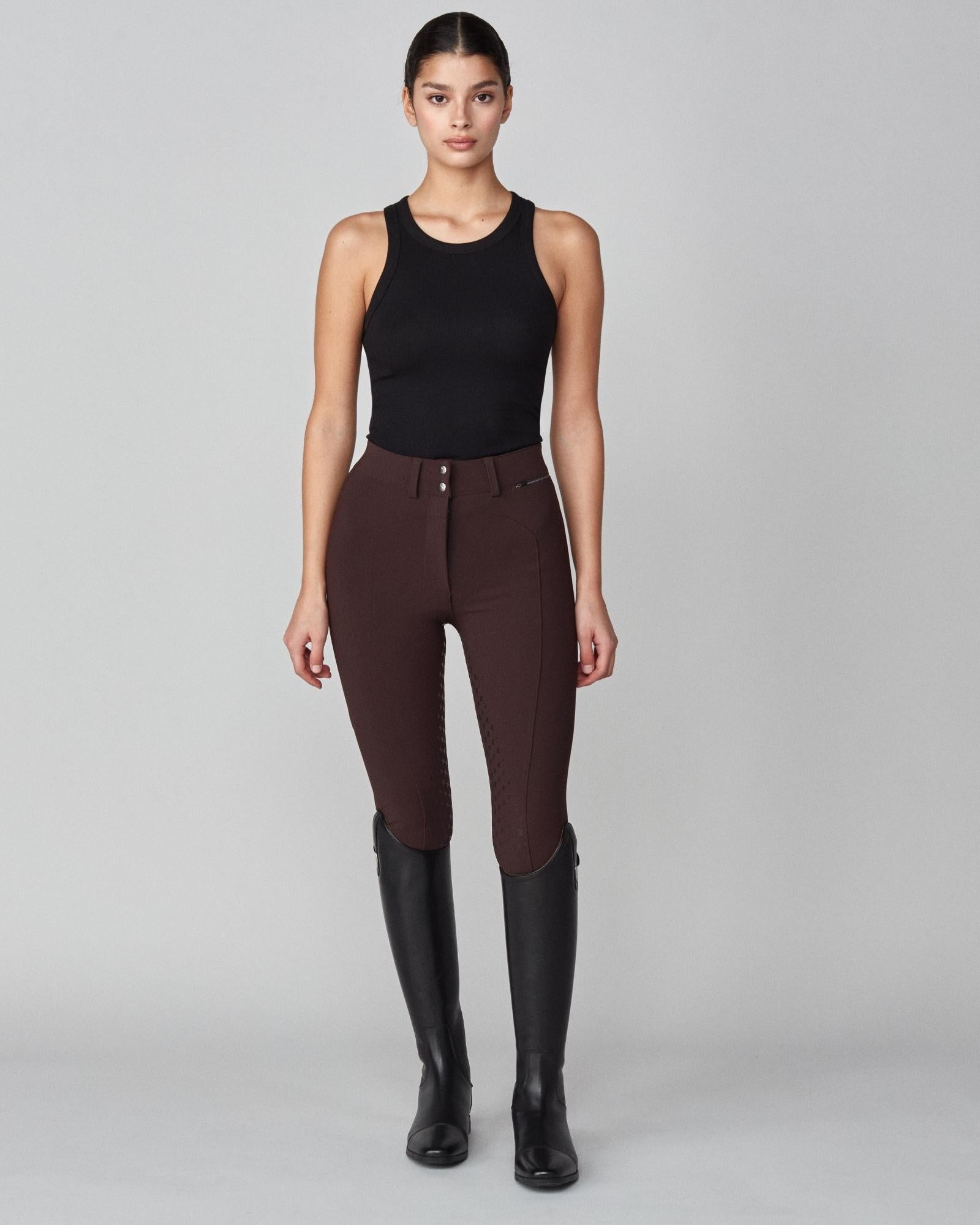 High Rise Compression Riding Breeches Dark Brown | Shop now – Yagya