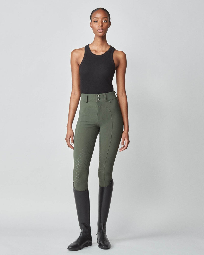 High Rise Compression Riding Breeches Green | Shop now – Yagya