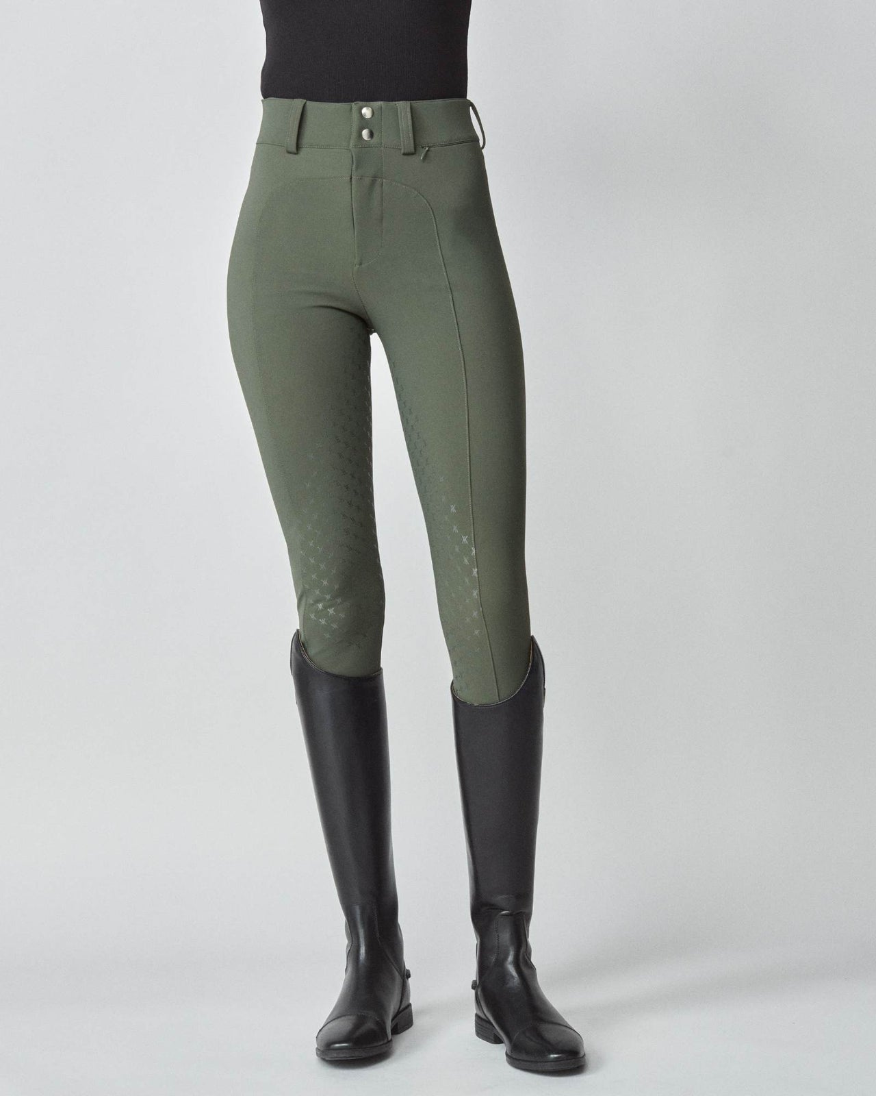 High Rise Compression Riding Breeches Green | Shop now – Yagya